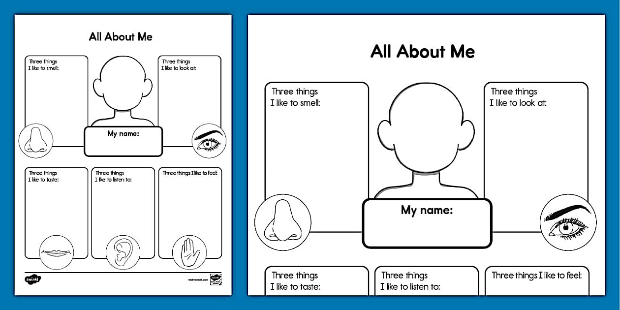 All About Me and My Five Senses Activity - Twinkl