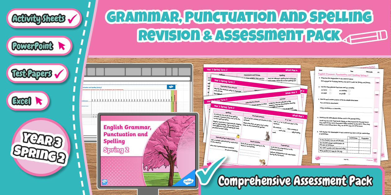 Year 3 Spring 2 Grammar, Punctuation and Spelling Pack