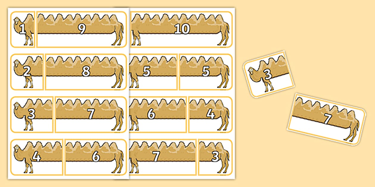 Alice The Camel Number Bonds To Ten - Twinkl