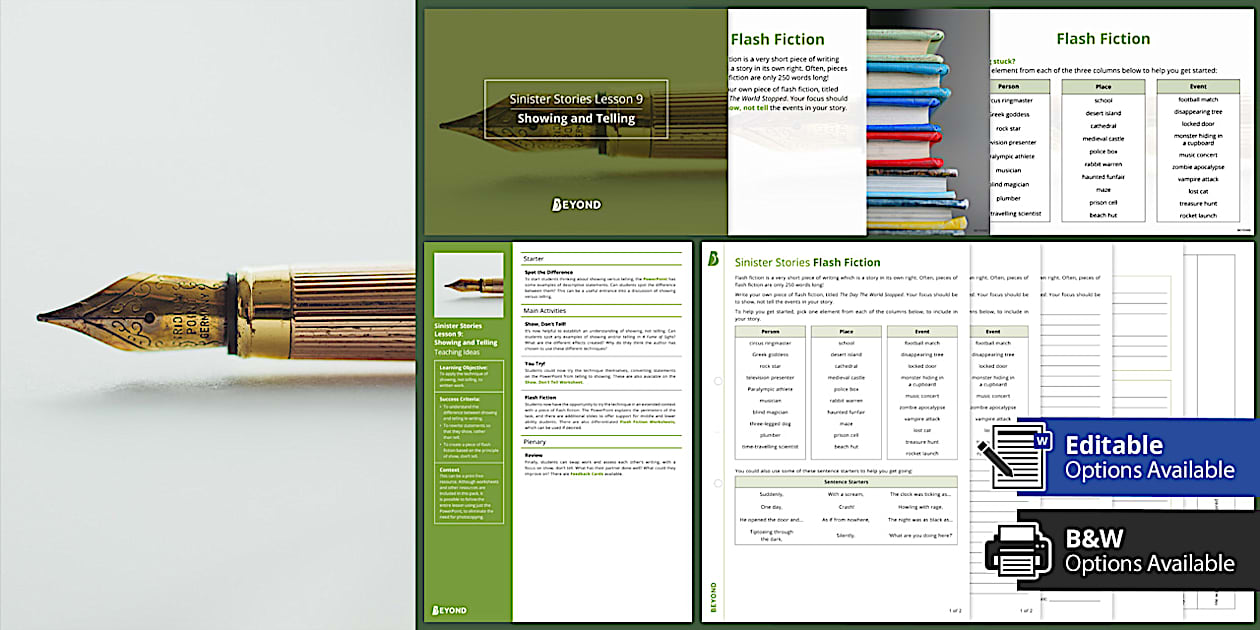 Sinister Stories Lesson 9: Showing and Telling | Beyond