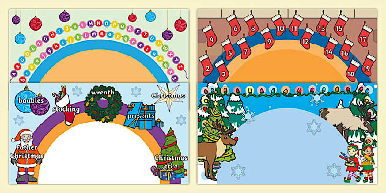 Christmas Virtual Teaching Backgrounds (Teacher-Made)