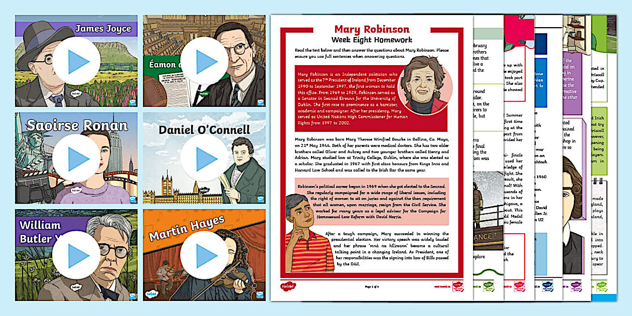 Significant Irish Individuals Resource Pack 5th and 6th Class