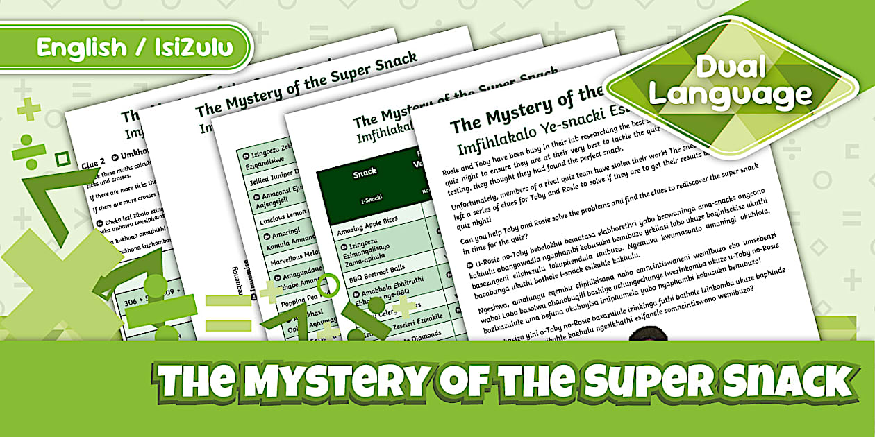 The Mystery of the Super Snack Maths Mystery Game