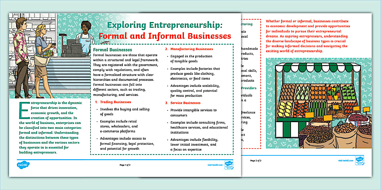 Formal vs Informal Business Differences (teacher made)