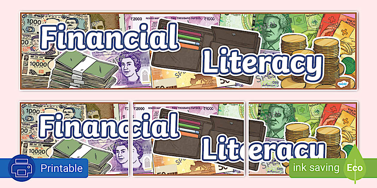 Financial Literacy - Banner (teacher made) - Twinkl