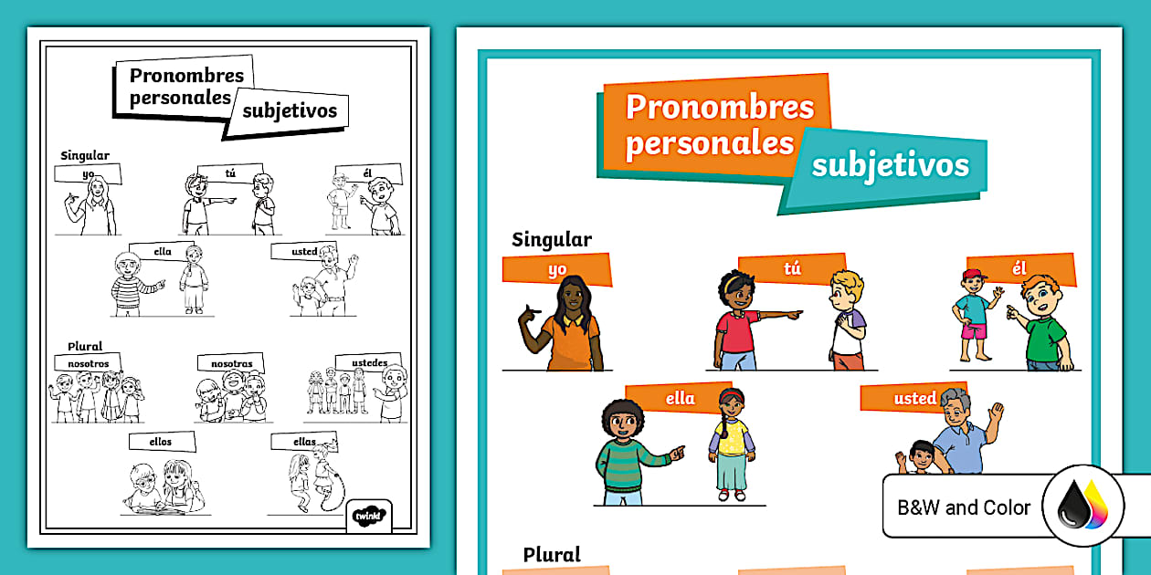 Spanish Subject Pronoun Chart | Resource | Twinkl USA