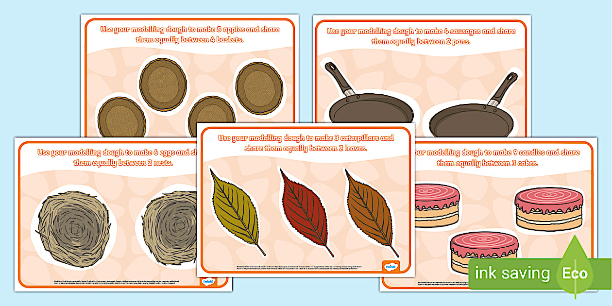 Editable Division Modelling Dough Mats (teacher made)