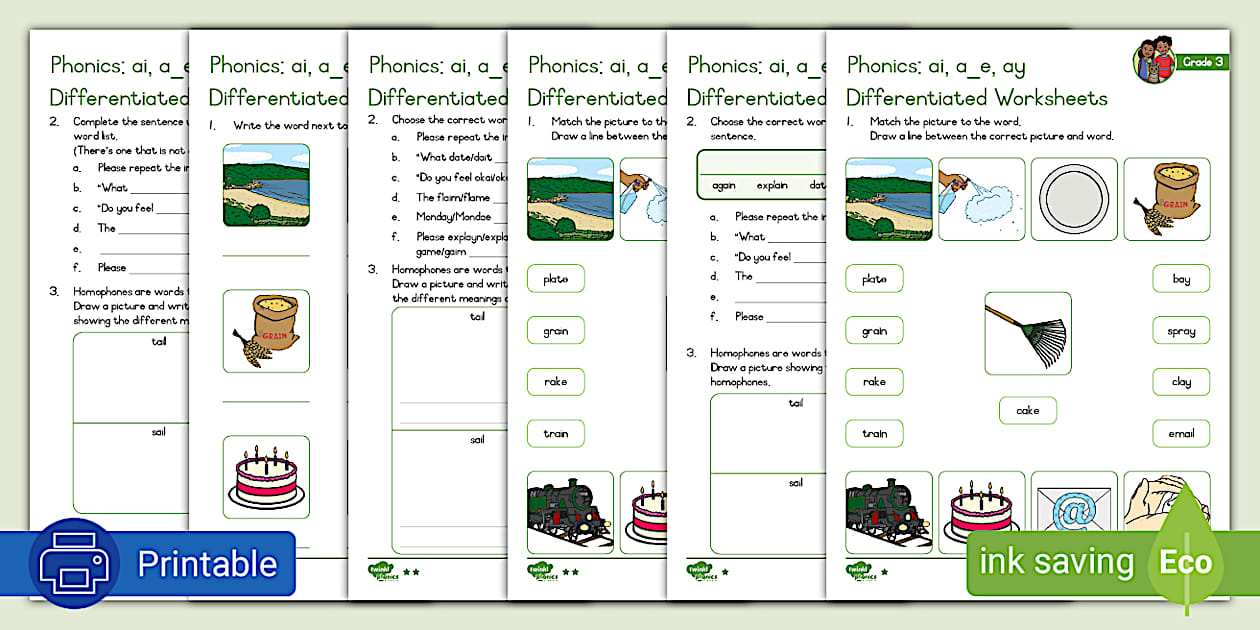 Printable Phonics Worksheets - Twinkl South Africa