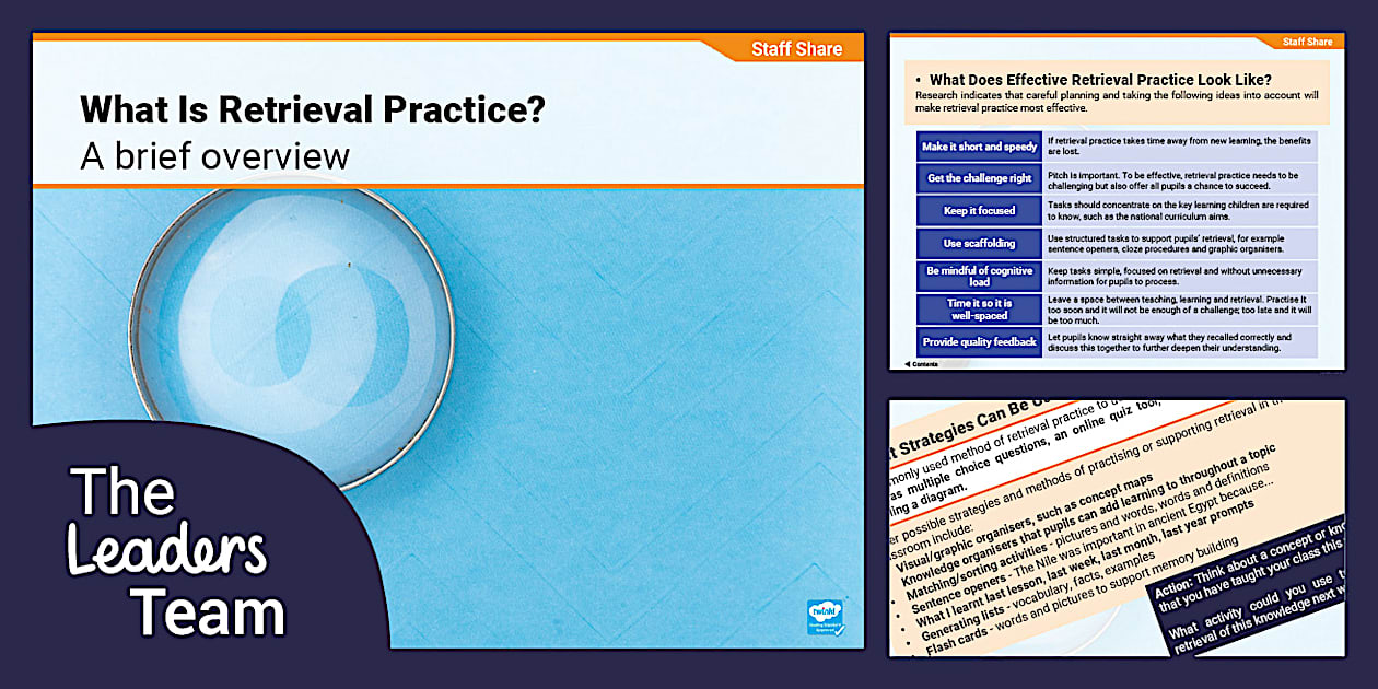 Staff Share: What is Retrieval Practice? (teacher made)