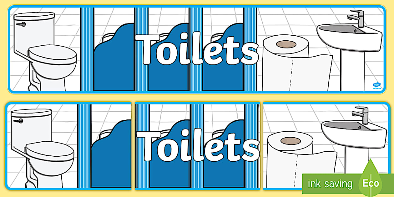 Editable Toilets Banner (teacher made) - Twinkl