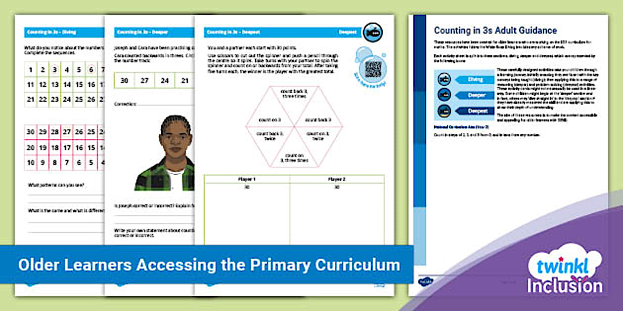 SEND: Older Learners: Counting In 3s (teacher made) - Twinkl