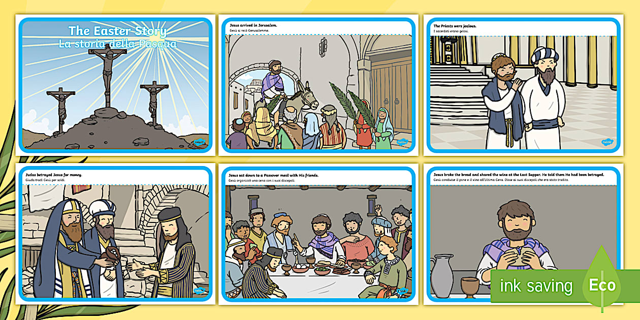 The Easter Story English/Italian - The Easter Story - Twinkl