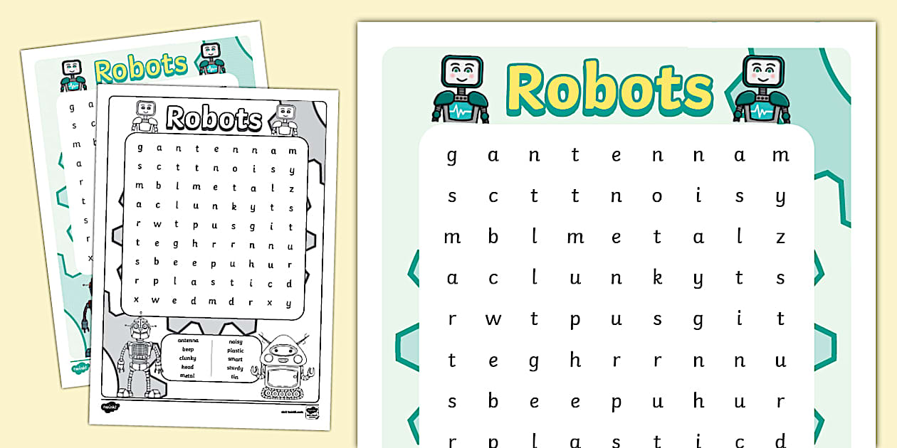 Robots Word Search (teacher made) - Twinkl