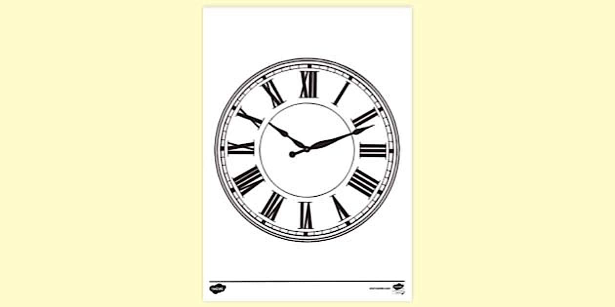 Old Clock Colouring Sheets | Colouring Pages - Twinkl