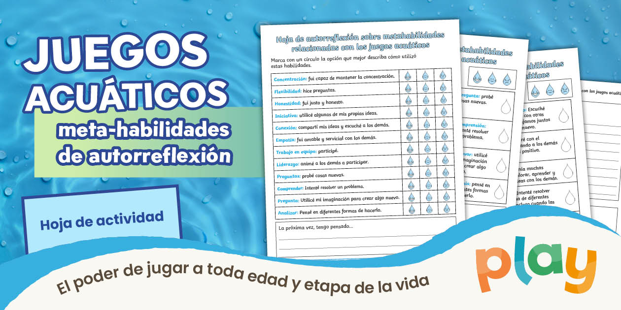 Hoja de actividad: Juegos acuáticos meta-habilidades de autorreflexión