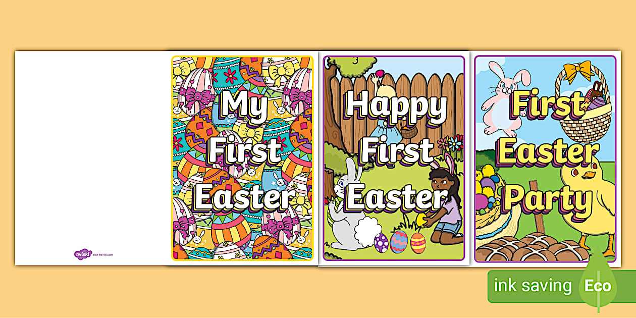 First Easter Card Templates (teacher made) - Twinkl