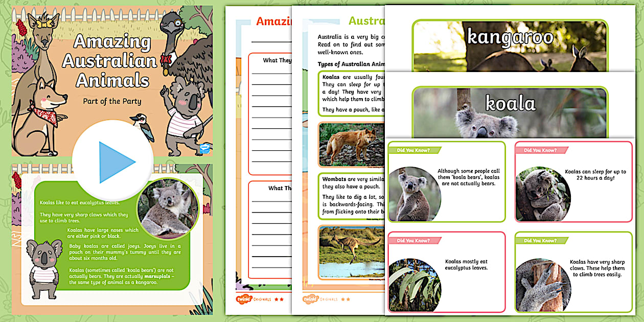 Part of the Party Amazing Australian Animals Resource Pack