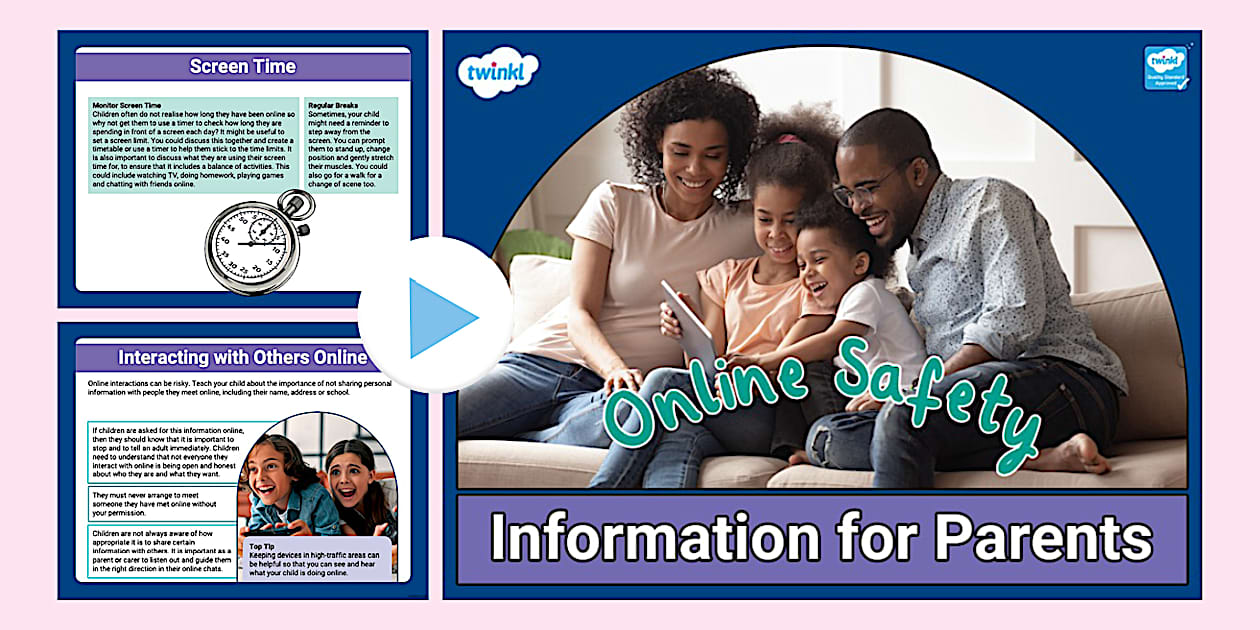 Online Safety Information for Parents PowerPoint - Twinkl