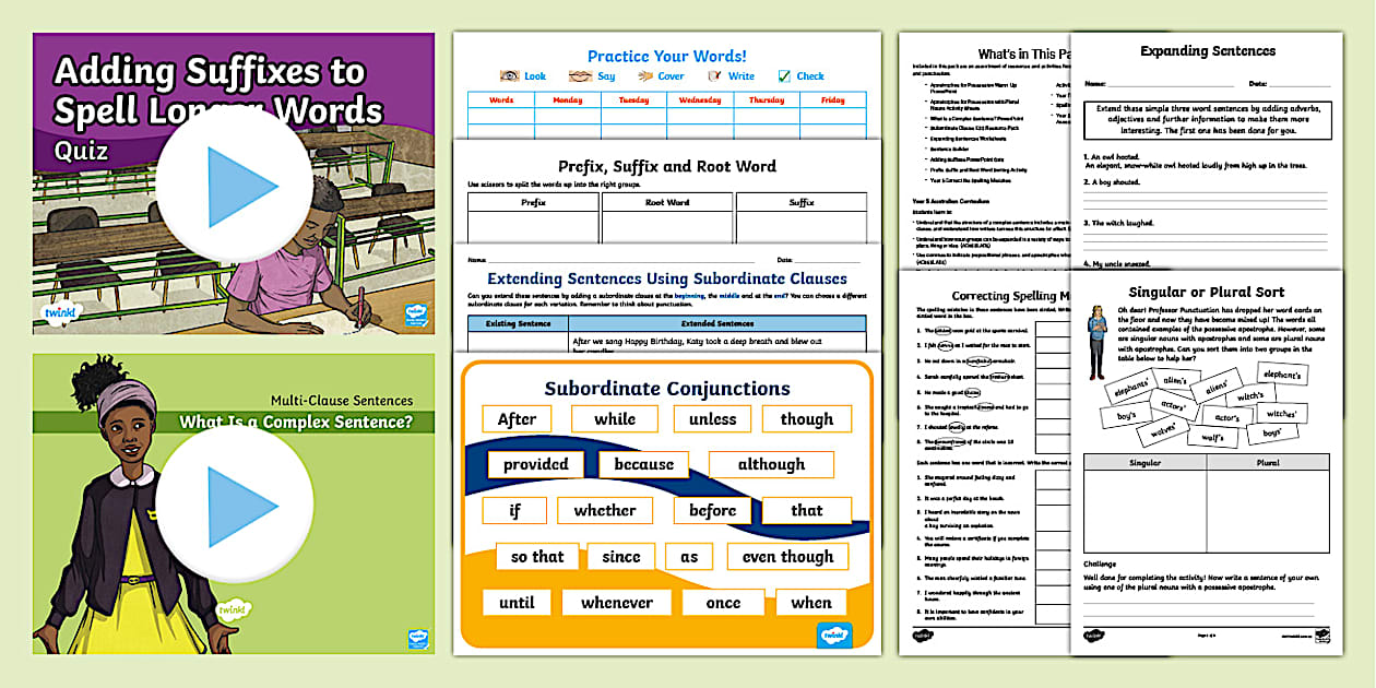 Australian Curriculum Yr 5 Grammar, Punctuation & Spelling