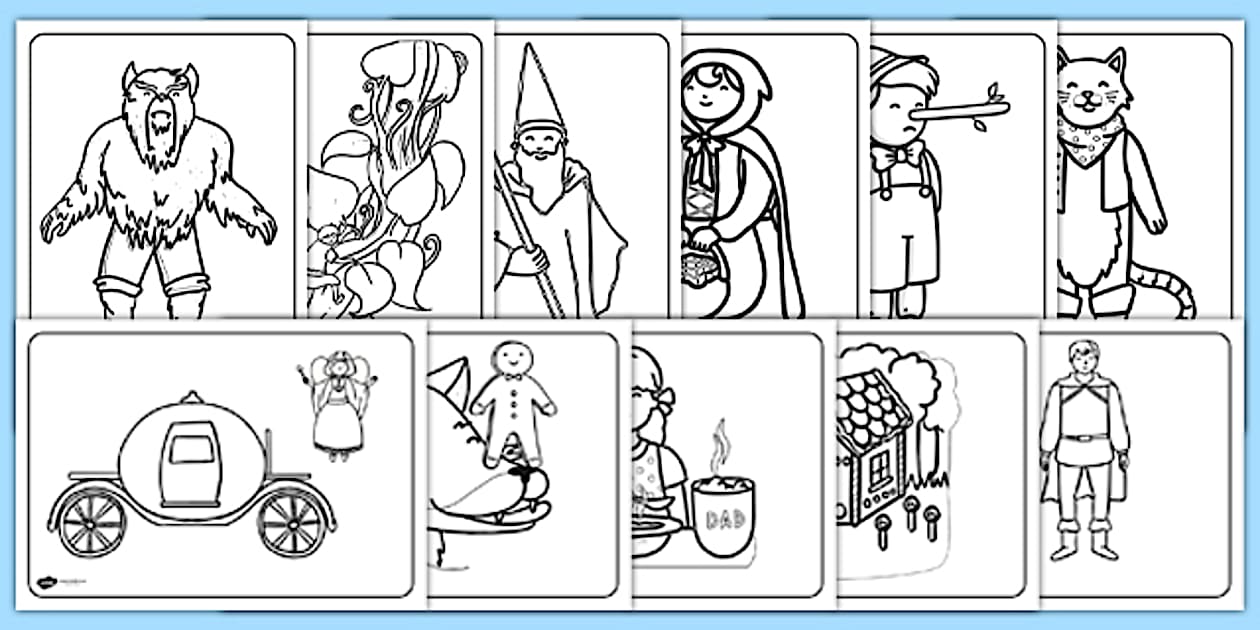 Fairy Tale Coloring Sheets