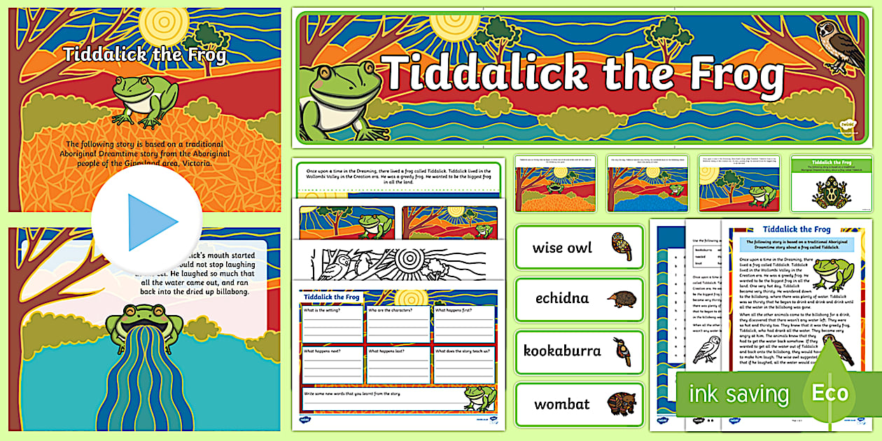 TAS Tiddalick the Frog Activity Pack (teacher made) - Twinkl
