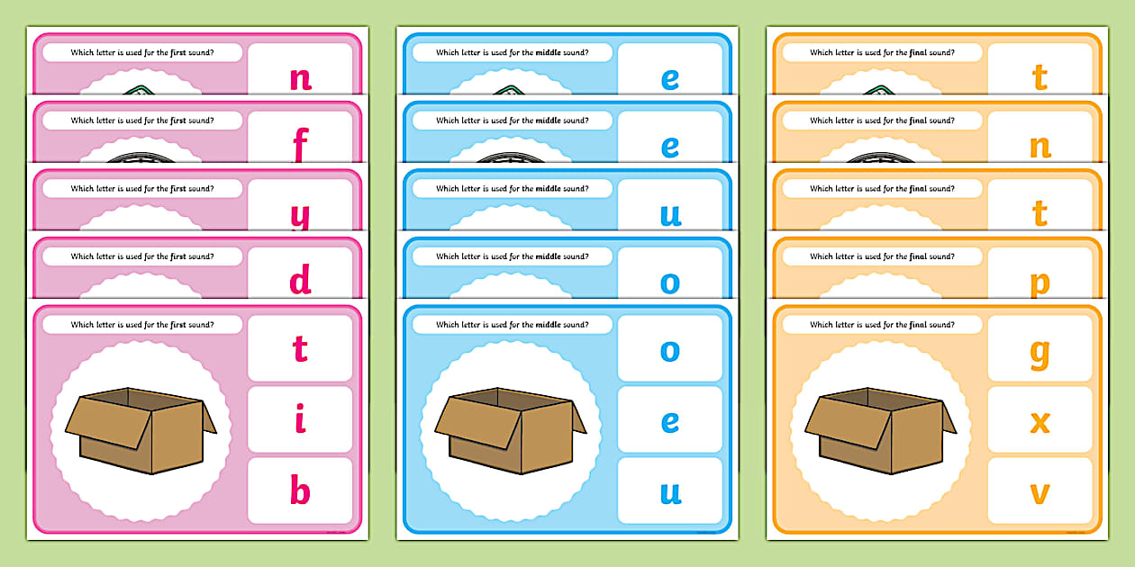Phoneme-Grapheme Identification Activity Cards