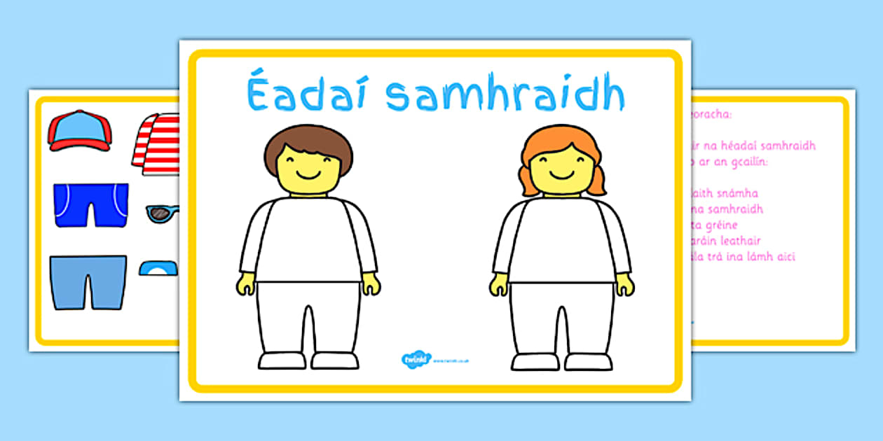 Summer Clothes Game Gaeilge (teacher made) - Twinkl