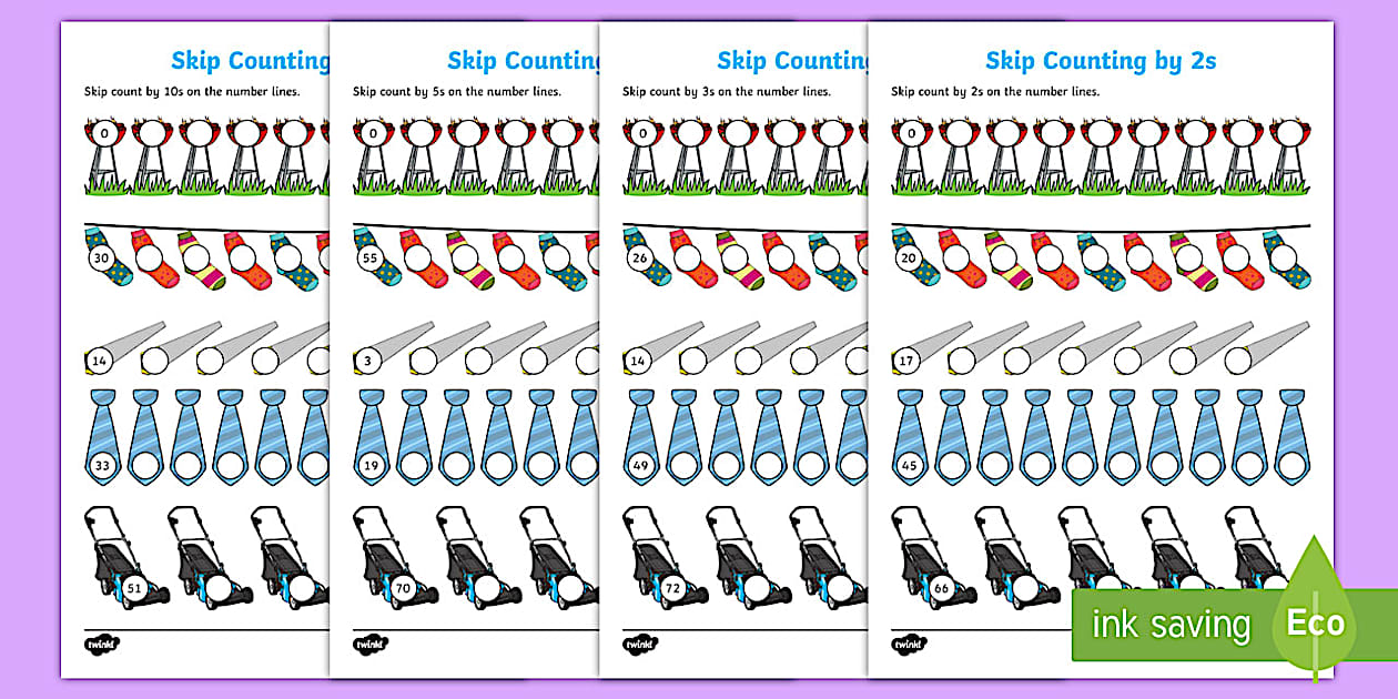 NSW Father's Day Skip Counting Worksheets (Lehrer gemacht)