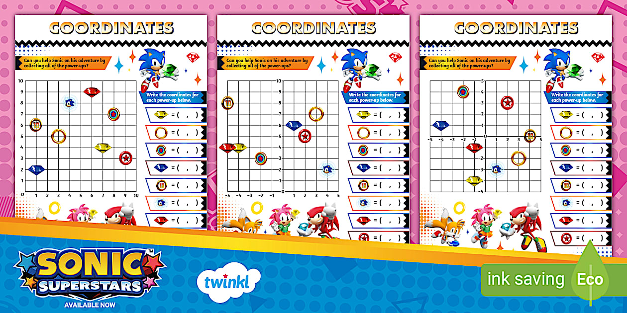 FREE! - 👉 Sonic: Collect the Rings Coordinates Activity