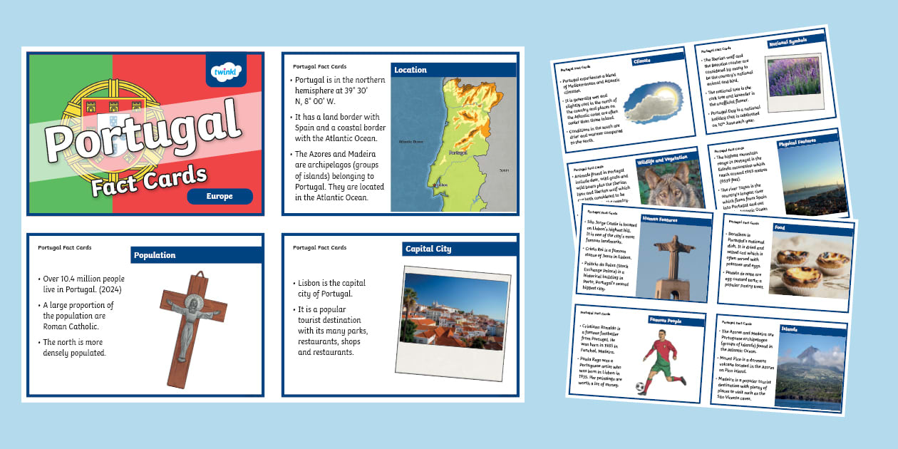 KS2 Portugal Fact Cards - KS2 (Teacher-Made) - Twinkl