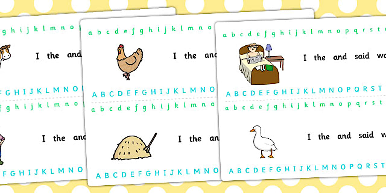 Editable Farmer and Duck Alphabet Strips (professor feito)