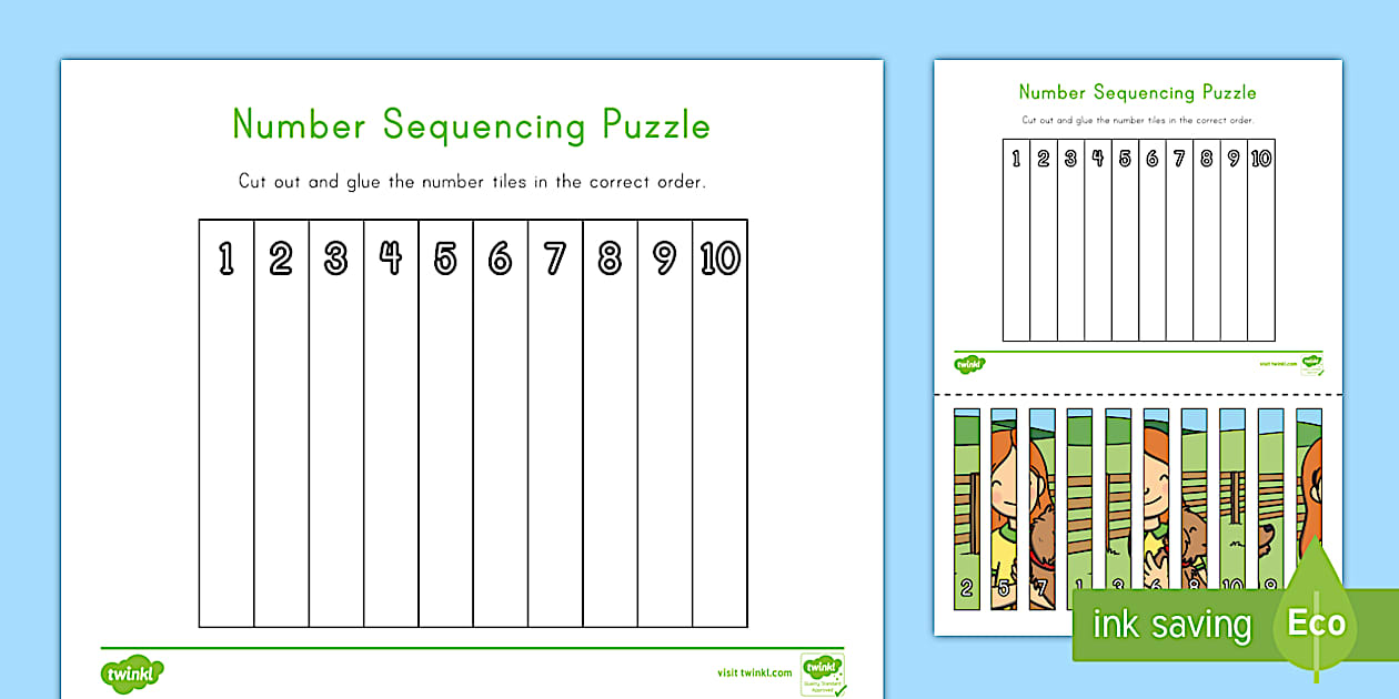 Pets 1-10 Number Sequencing Puzzle (teacher made) - Twinkl