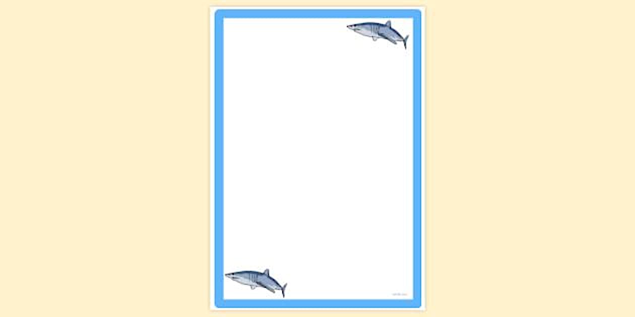 Mako Shark Page Border | Page Borders | Twinkl - Twinkl