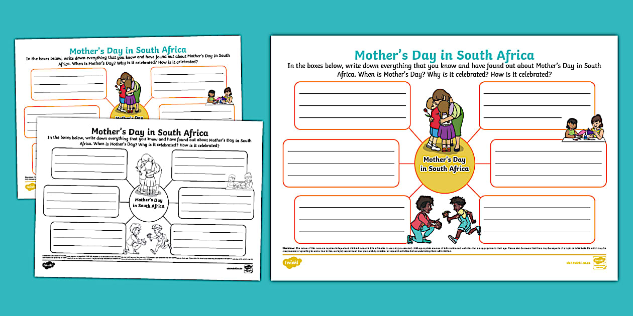 Foundation Phase Life Skills Term 2 Mother's Day Mind Map (CAPS)