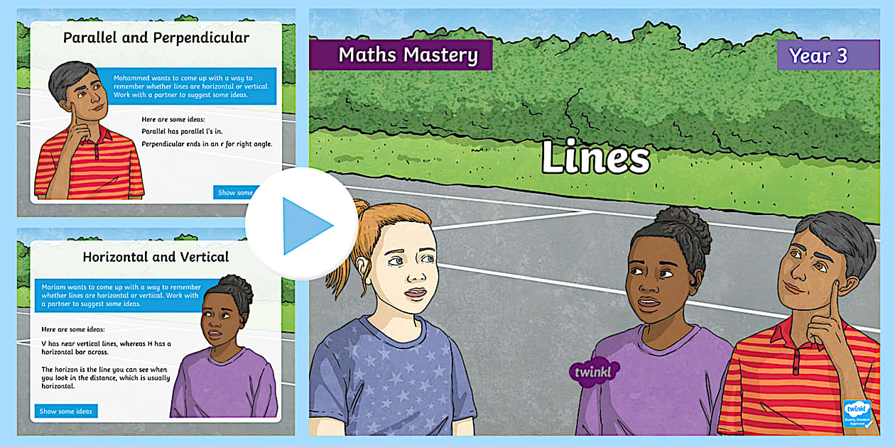 Parallel and Perpendicular Lines PowerPoint - KS2 - Twinkl