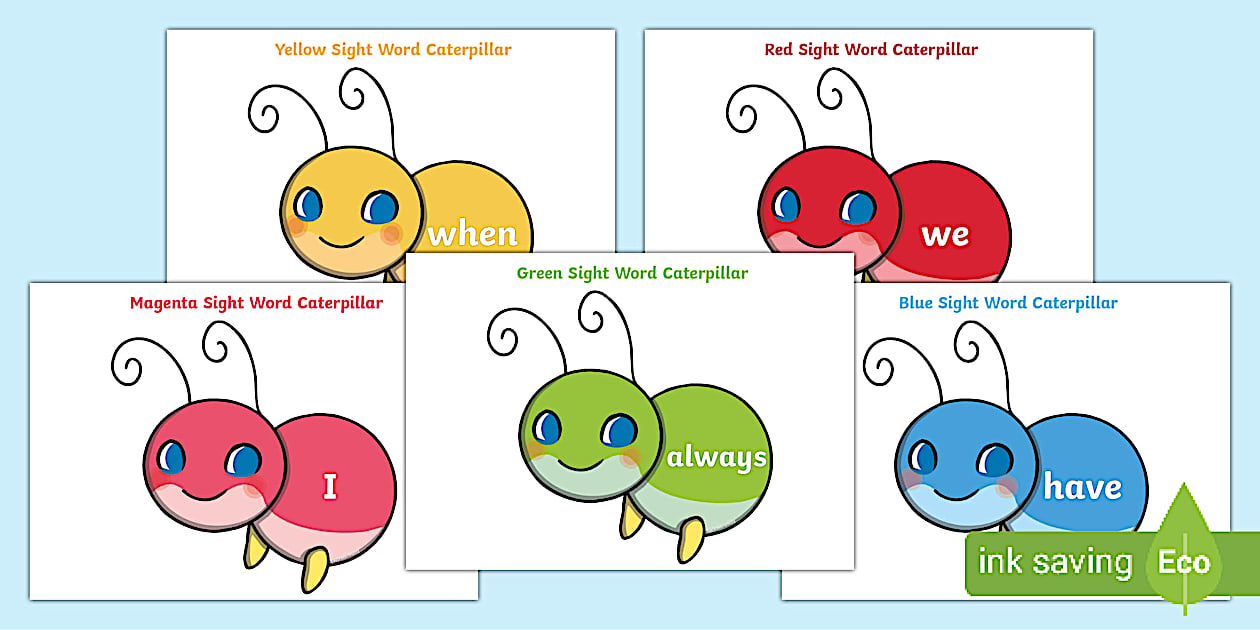 New Zealand Sight Word Caterpillar Display (Teacher-Made)