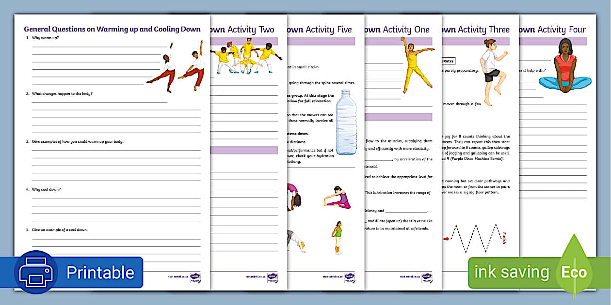 Warming Up and Cooling Down in Dance Activity Pack - Twinkl