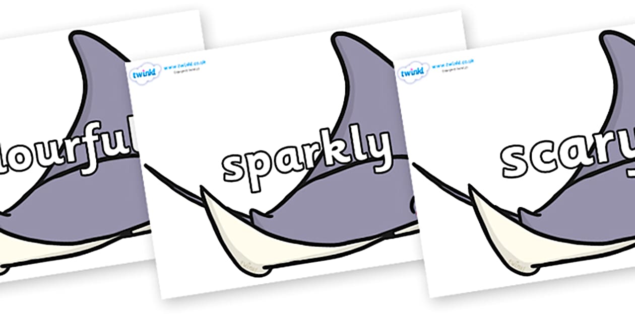 Wow Words on Manta Rays (teacher made) - Twinkl