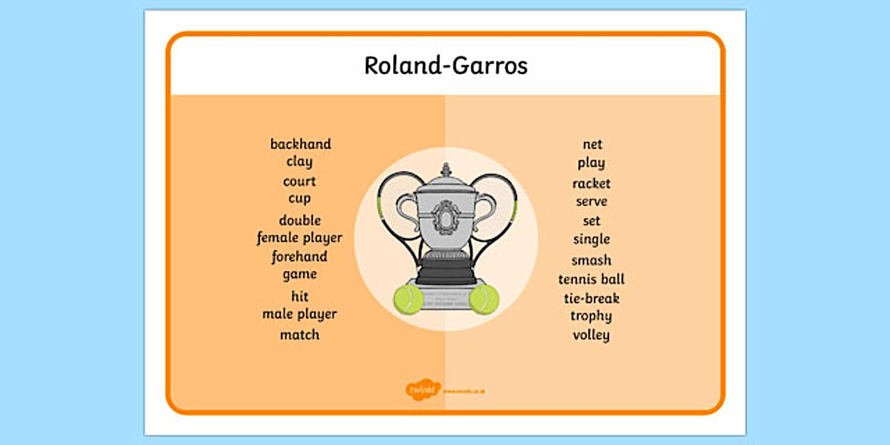 Cursive Roland-Garros Word Mat (teacher made) - Twinkl