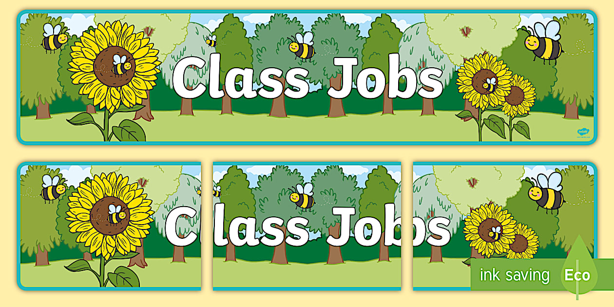 Printable Bee Class Jobs Banner for 2nd Grade | Twinkl USA