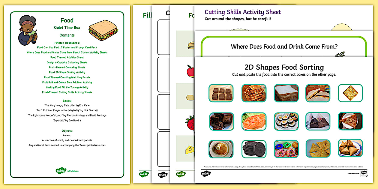 Food Quiet Time Box (teacher made) - Twinkl