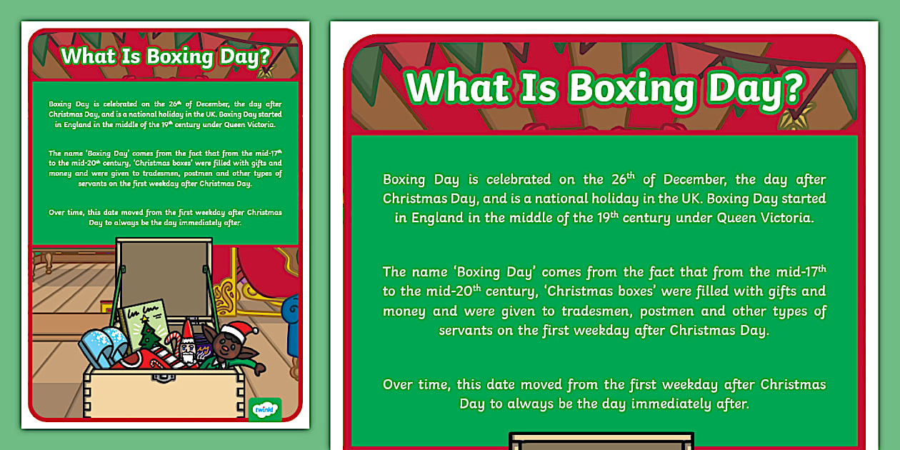What Is Boxing Day? Display Poster (professor feito)