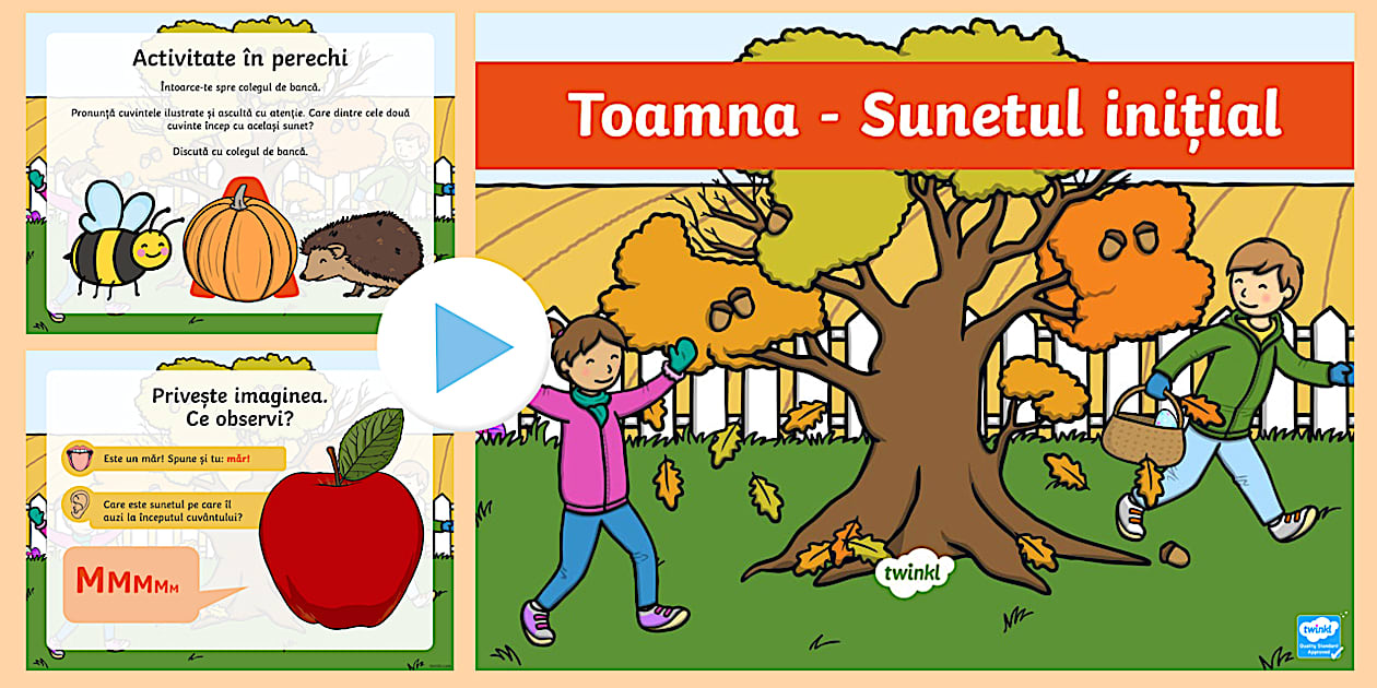Toamna, Sunetul inițial: A și M – Prezentare PowerPoint