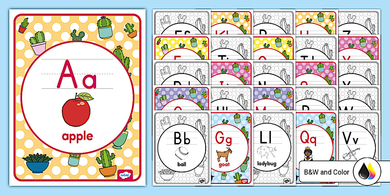 Succulent Alphabet Posters