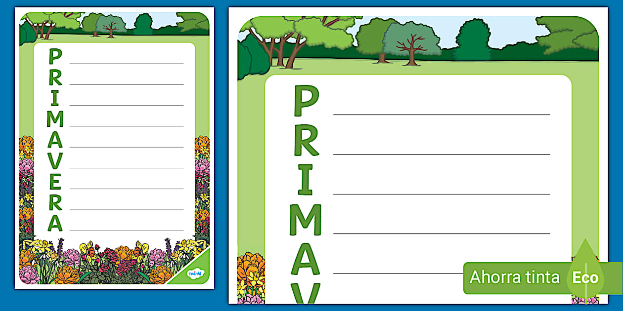 Acróstico Día de la Primavera | Materiales Educativos Twinkl