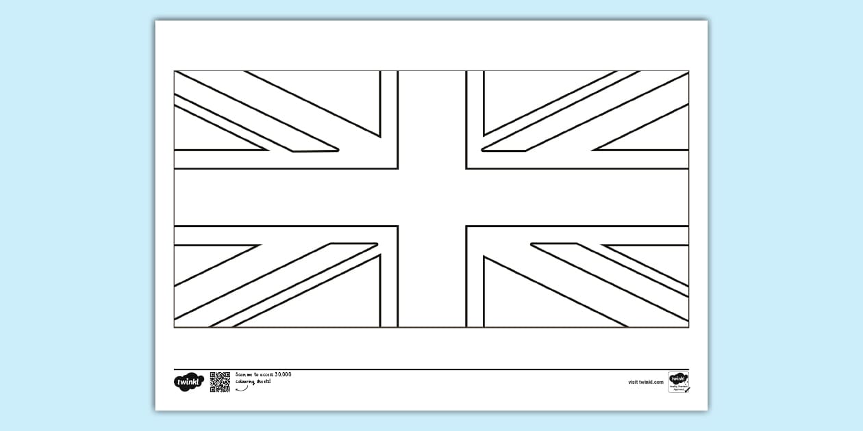 Union Jack Colouring Early Years' Sheet | Twinkl Resource