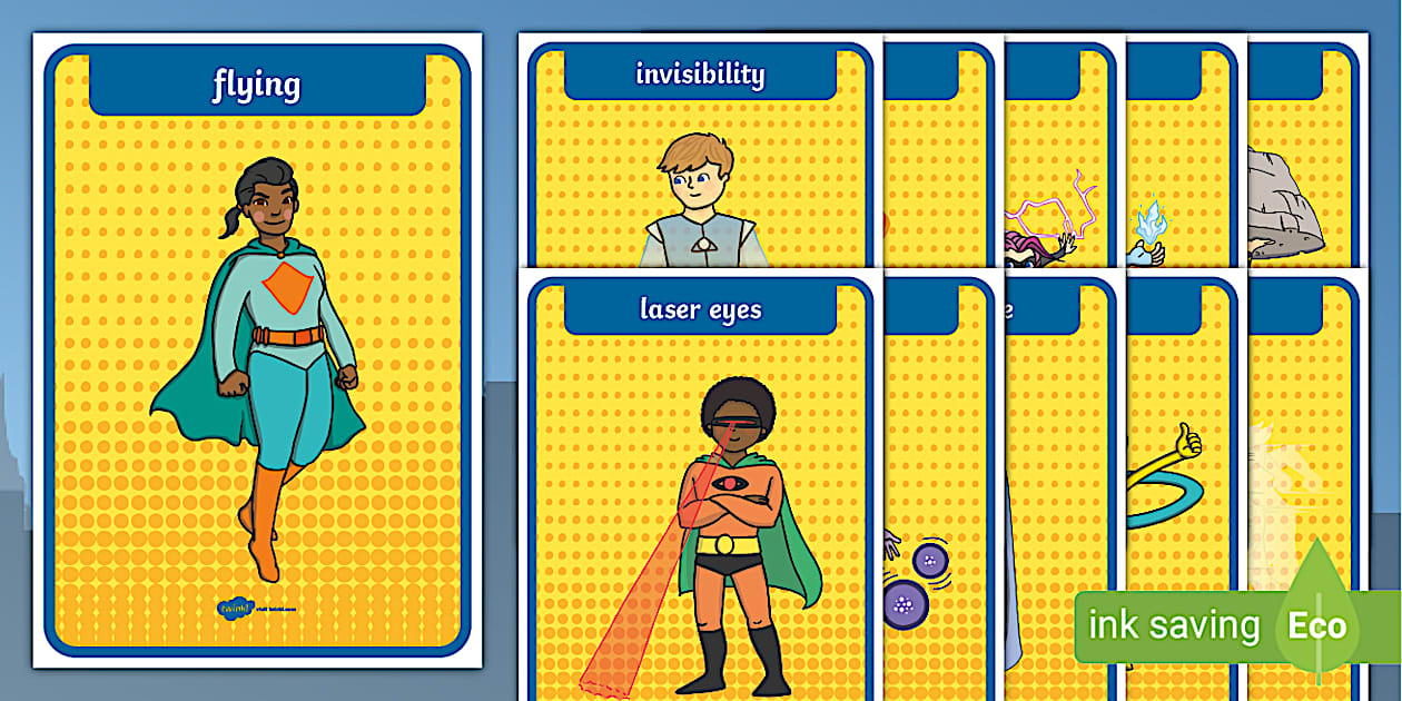 Editable Superhero Special Powers Display Posters - Twinkl