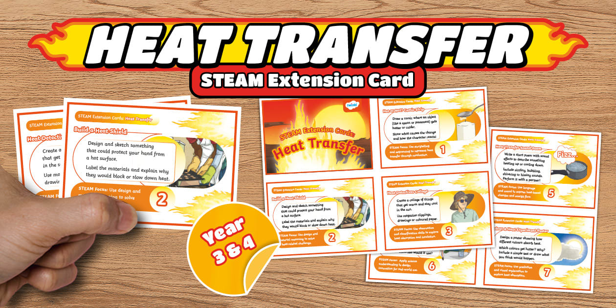 STEAM Extension Cards: Heat Transfer (teacher made) - Twinkl