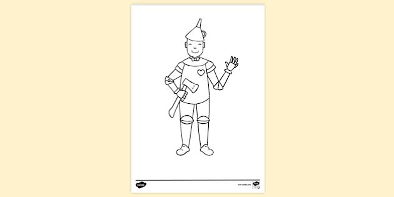 Tin Man-The Wizard of Oz Colouring Sheet | Twinkl Resources