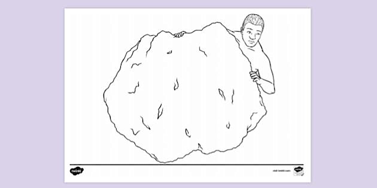 Maui Behind a Rock Colouring Sheet | Colouring Sheets